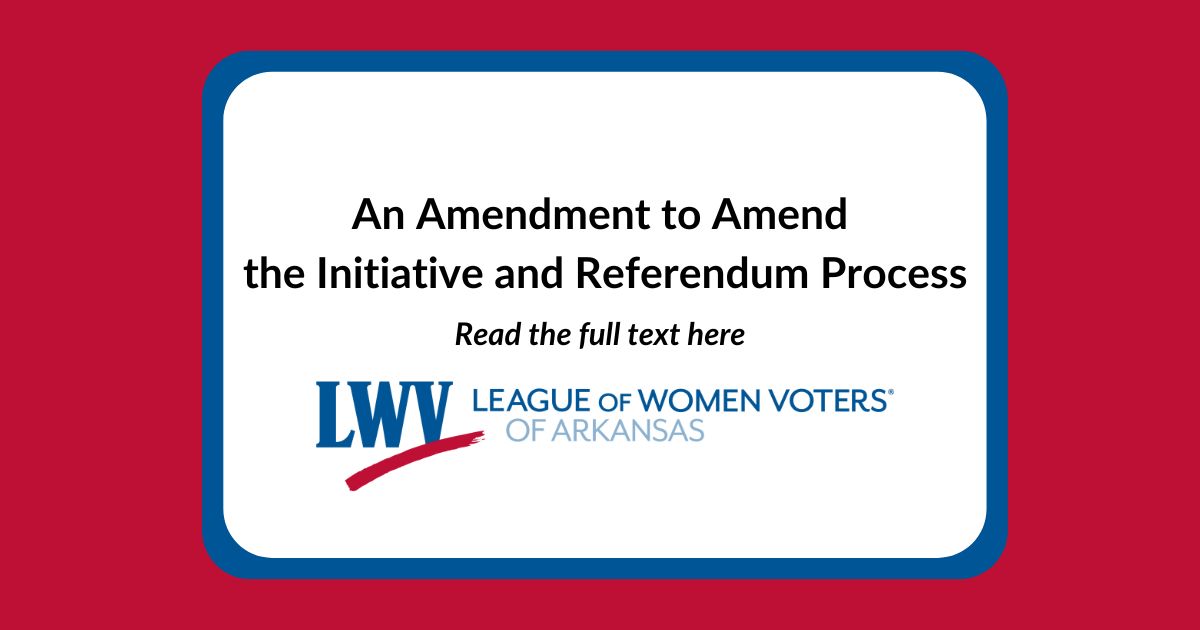 Proposed Constitutional Amendment Language - League of Women Voters ...